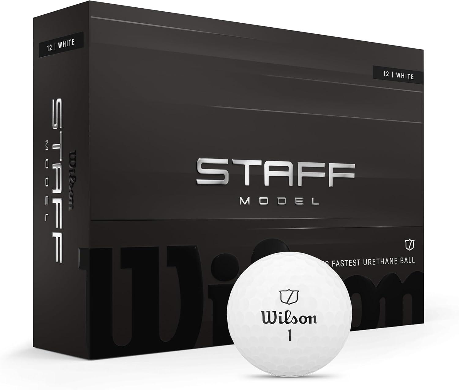 Wilson 2026 Staff Model Golf Balls- 12 Balls, White - WILSON Game Ready ...